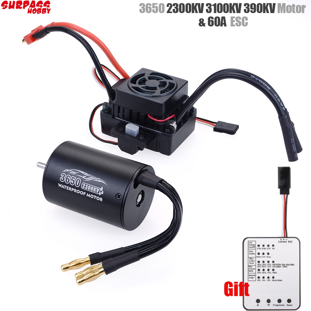 Surpass Hobby Waterproof 3650 2300KV 3100KV 3900KV Brushless Motor with ...