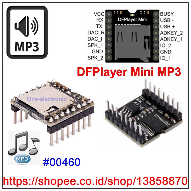 DFPlayer Mini MP3 Player Module Compatible with Arduino | Shopee Singapore