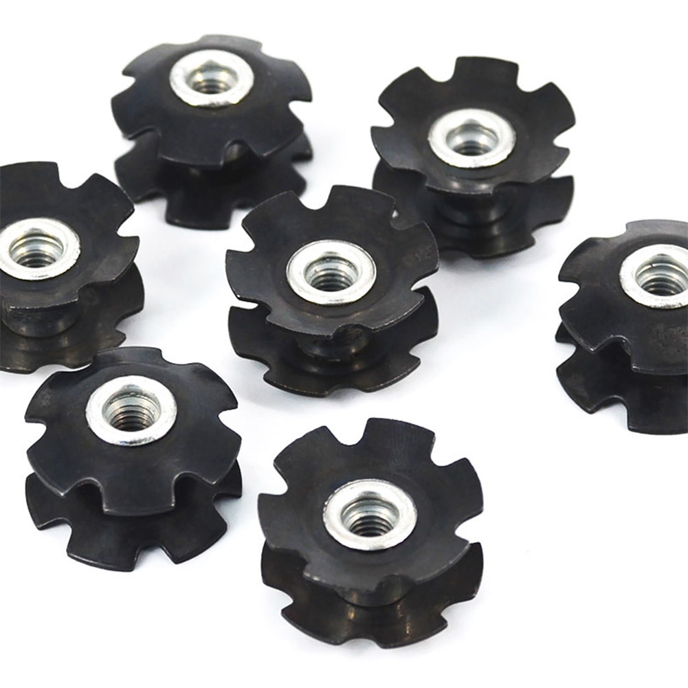 Bike Ahead Headset Star Nuts - Black Fangled Nut Cycling Fork ...