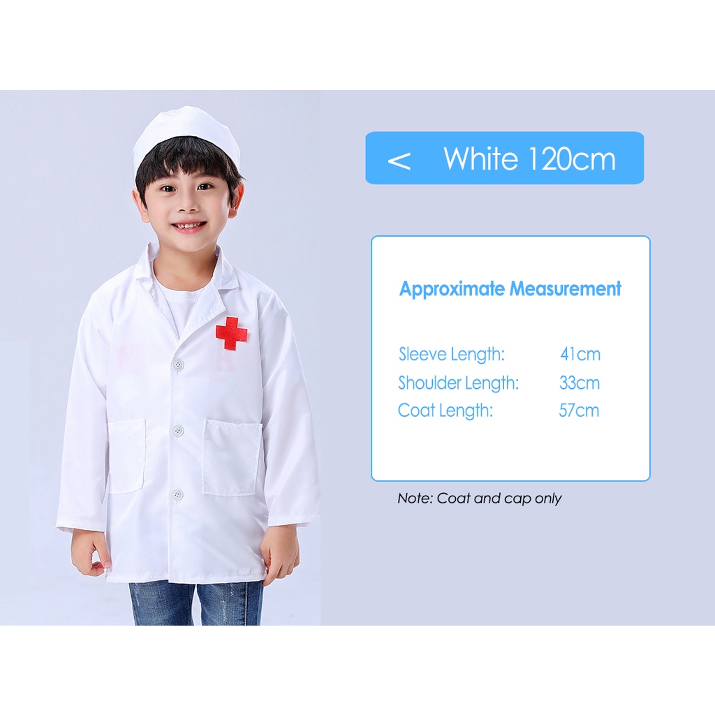 Unisex Kids Doctor Nurse Uniforms Role Play Costume for Girl Boys Nurse ...