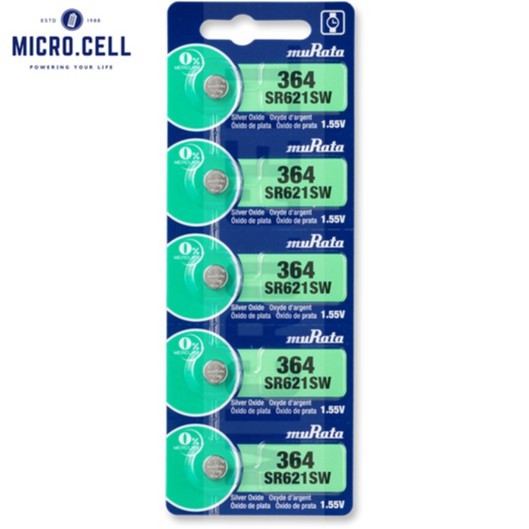 Murata 364 SR621 SR621SW Watch Battery - Made in Japan Button Cell ...