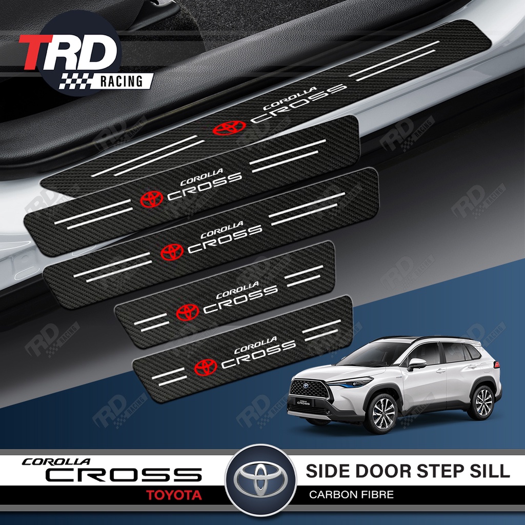 [DOOR SILL] Toyota Corolla CROSS Car Anti Scratch Side Step Carbon ...