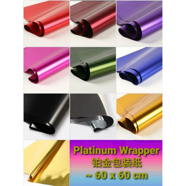 {5 Sheets Bundle} Wrapping Paper, Gift Wrapper, 铂金纸 Waterproof Platinum ...