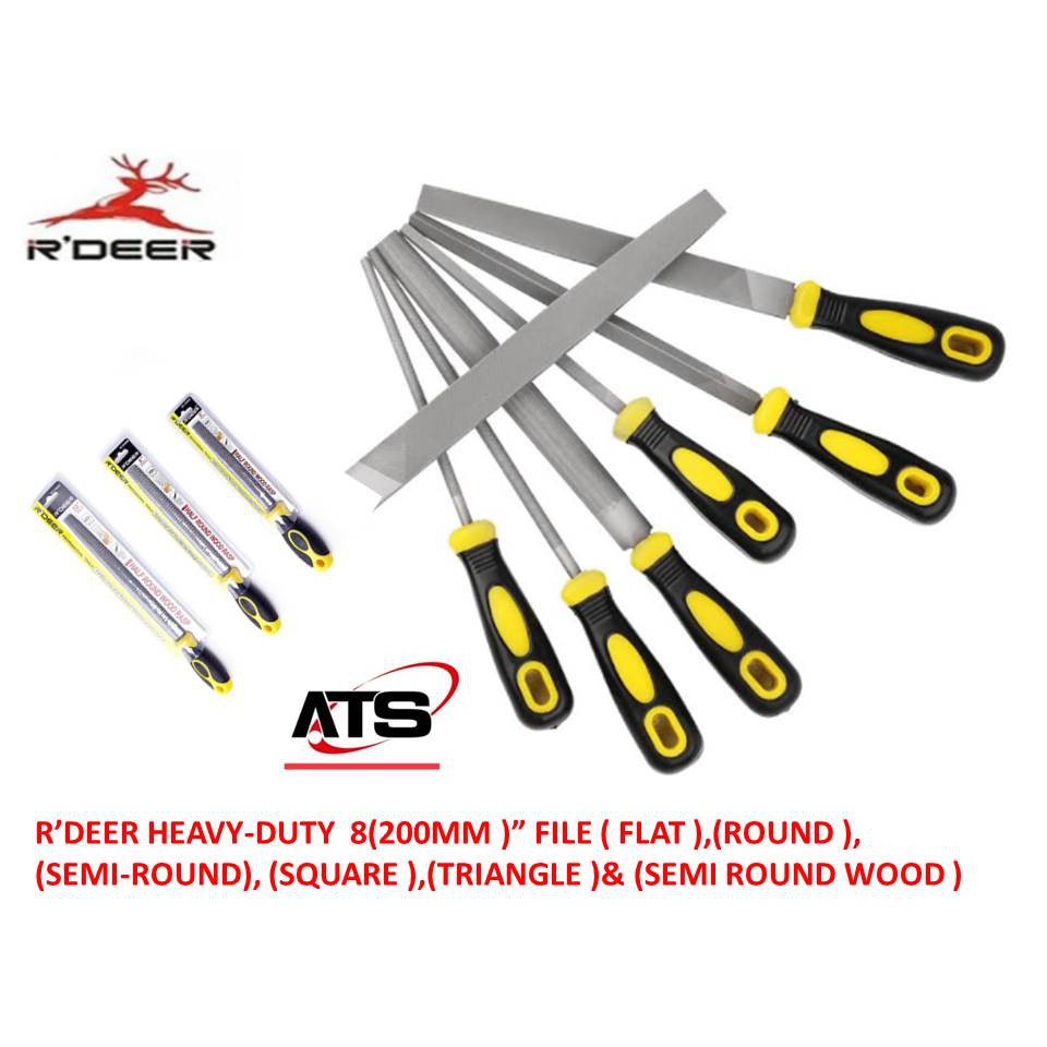 R’DEER HEAVY-DUTY 8(200MM )” FILE ( FLAT ),(ROUND ),(SEMI-ROUND ...