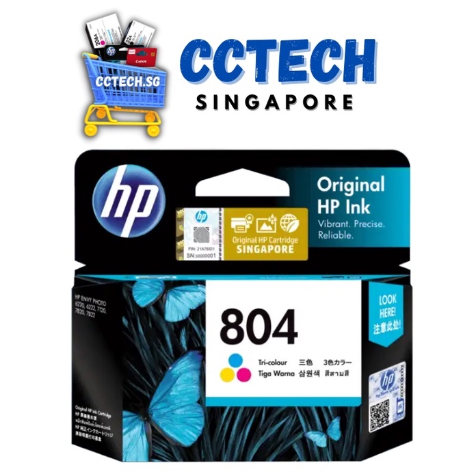 ORIGINAL HP 804 / 804XL Black & Tri-Color Ink Cartridge SG Ready Stocks | Shopee Singapore