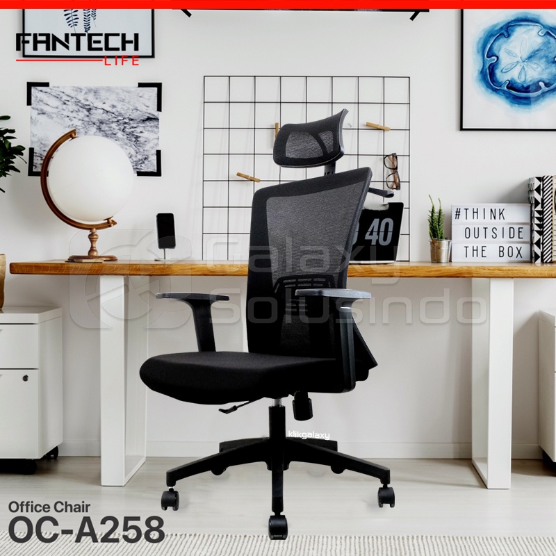 Fantech OCA258 Office Chair - Black Mesh Office Chair | Shopee Singapore