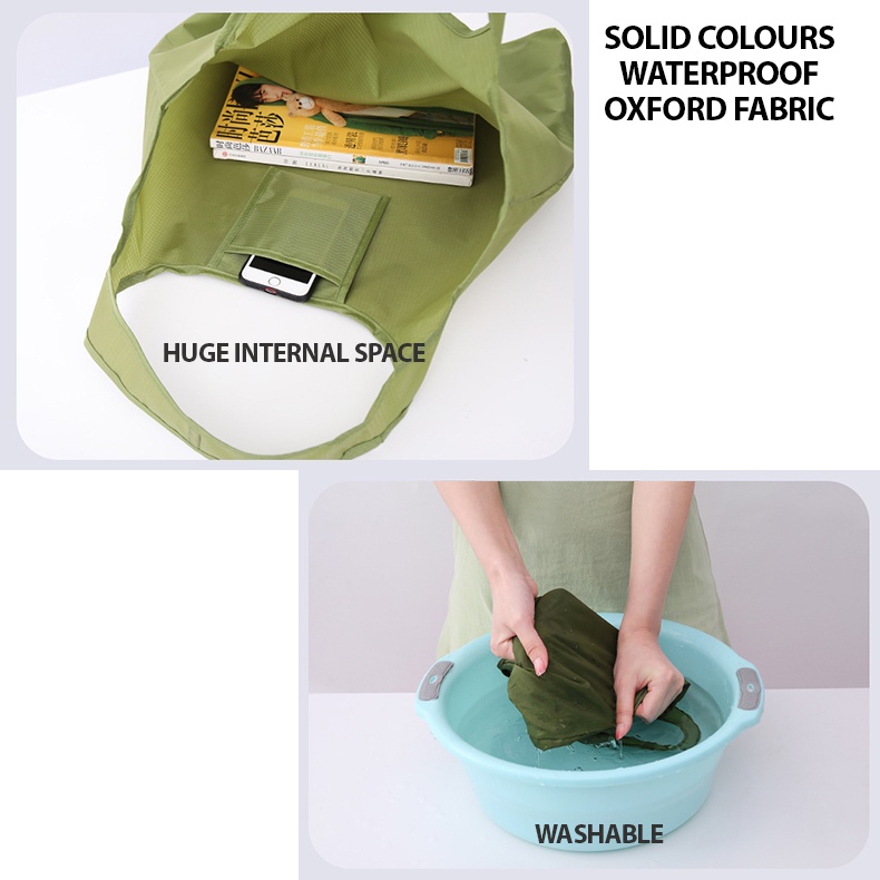 Foldable Shopping / Tote / Eco / Recycle Bag (Reusable) | Shopee Singapore
