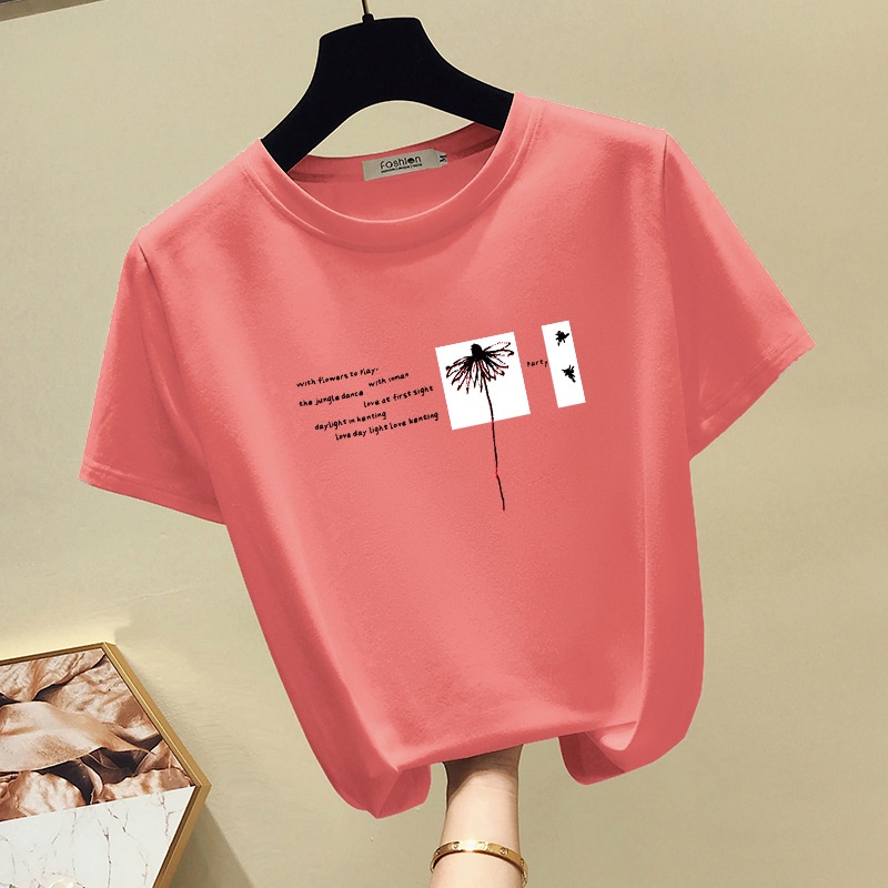 Girls' Summer Clothes Style Printed T-shirt Short Sleeve Top Women's ...