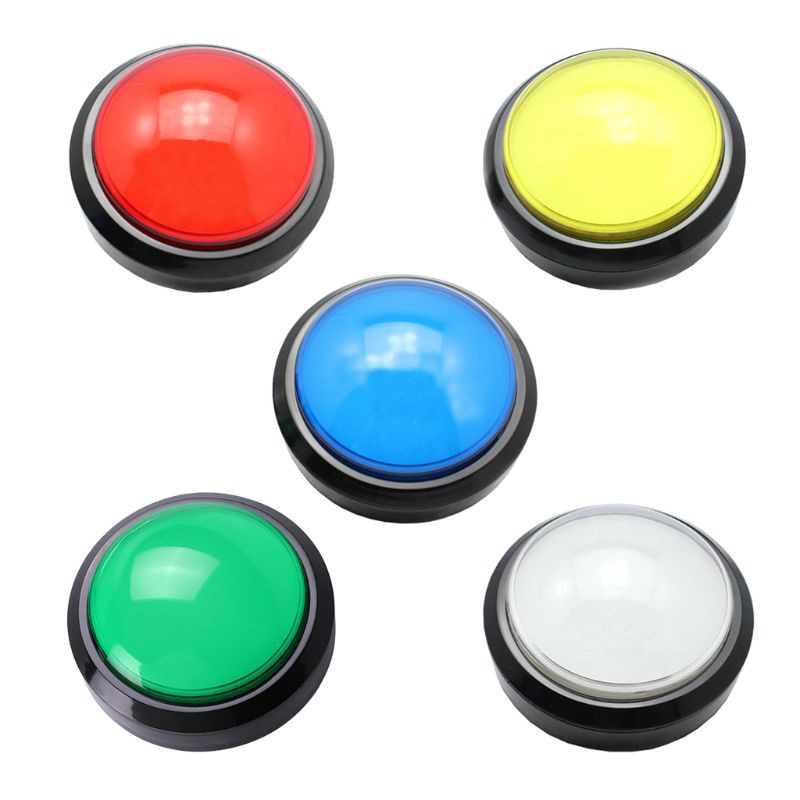 100mm Big Round Push Button LED with Microswitch for DIY Arcade Game ...