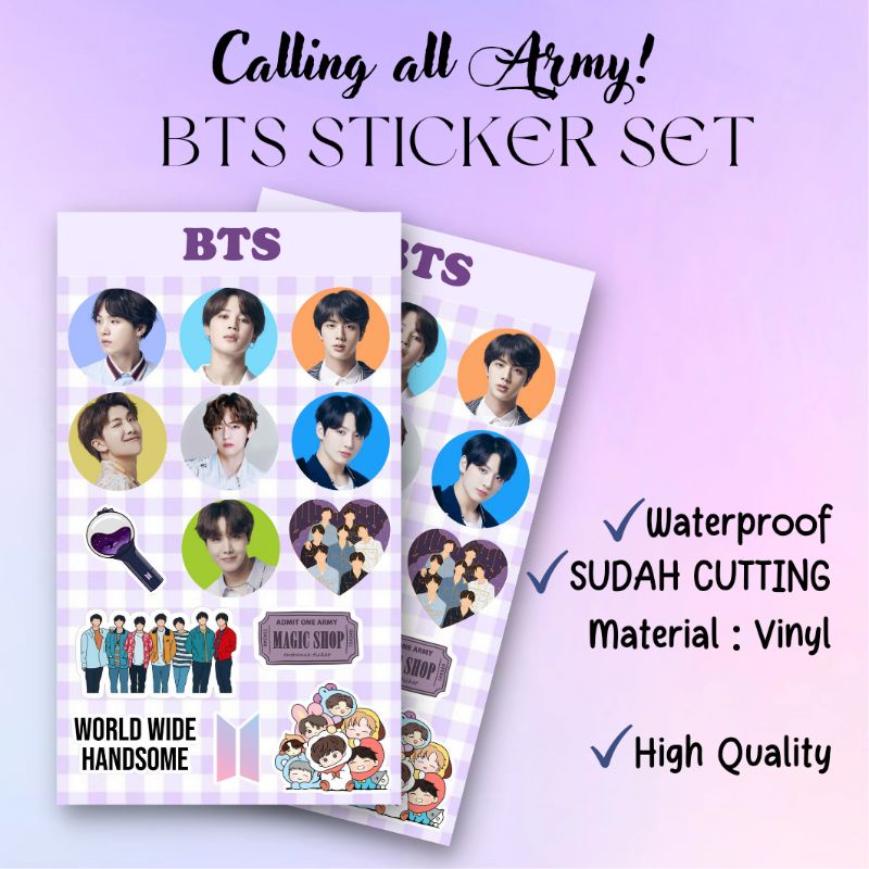 Kpop BTS Aesthetic Sticker Bangtan Boys Stickers | Shopee Singapore