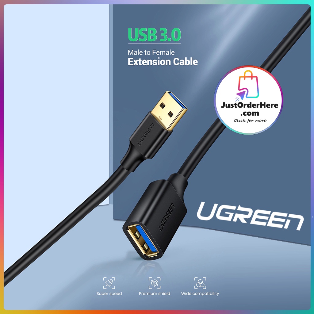 Ugreen USB Extension Cable Type A Male to Female USB 3.0 - 3m | Shopee ...