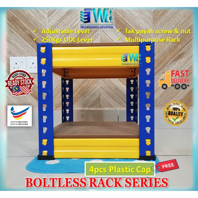 Boltless RACK Rak Besi Store Multipurpose Rack Home Table Meja Komputer ...