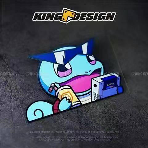 Special Car Stickers Charmander Squirtle Pikachu Lying Window Sticker ...