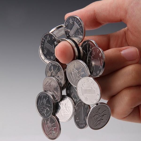 Close-up magic Magnet Ring PK Ring with black pattern ,stage/closeup ...