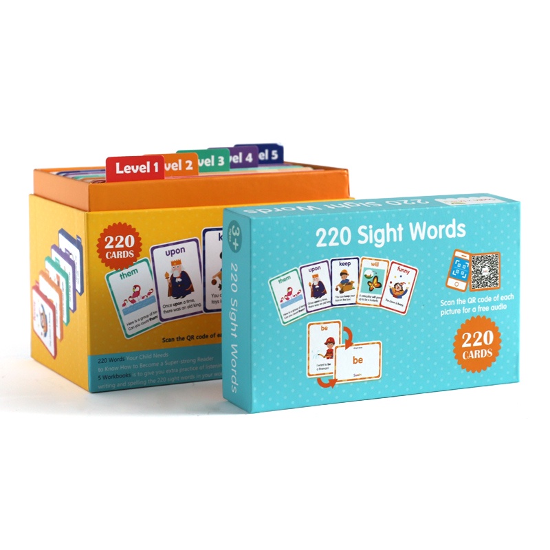 Saalin 220 Sight Words Flashcards 220 Cards Divided Into 5 Levels ...