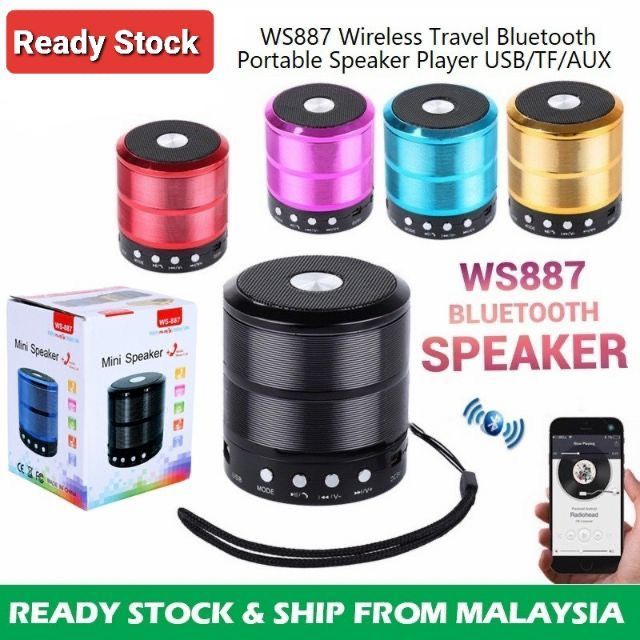 Bluetooth USB Micro SD Card Speaker (Pendrive & MMC) WS887 | Shopee ...