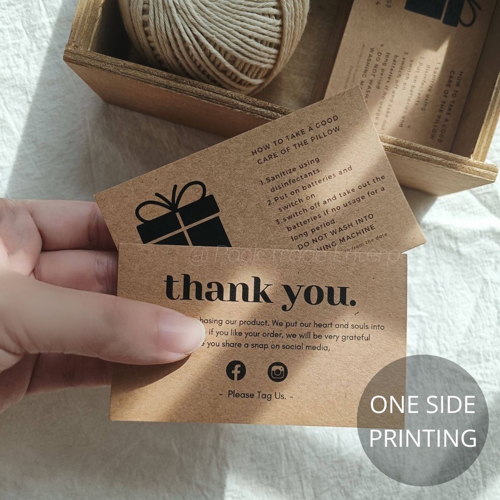 A5/ A6 / A7 (1/ 2 SIDE PRINTING) Custom Printing Thank You Card Kad ...