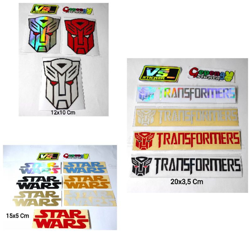 Sticker cutting Motorcycle Car Film Star wars Transformers Transformer ...