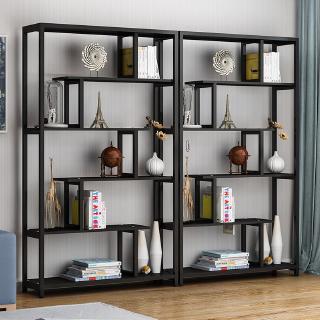 Simple modern bookshelf floor shelf steel wood bookcase free ...