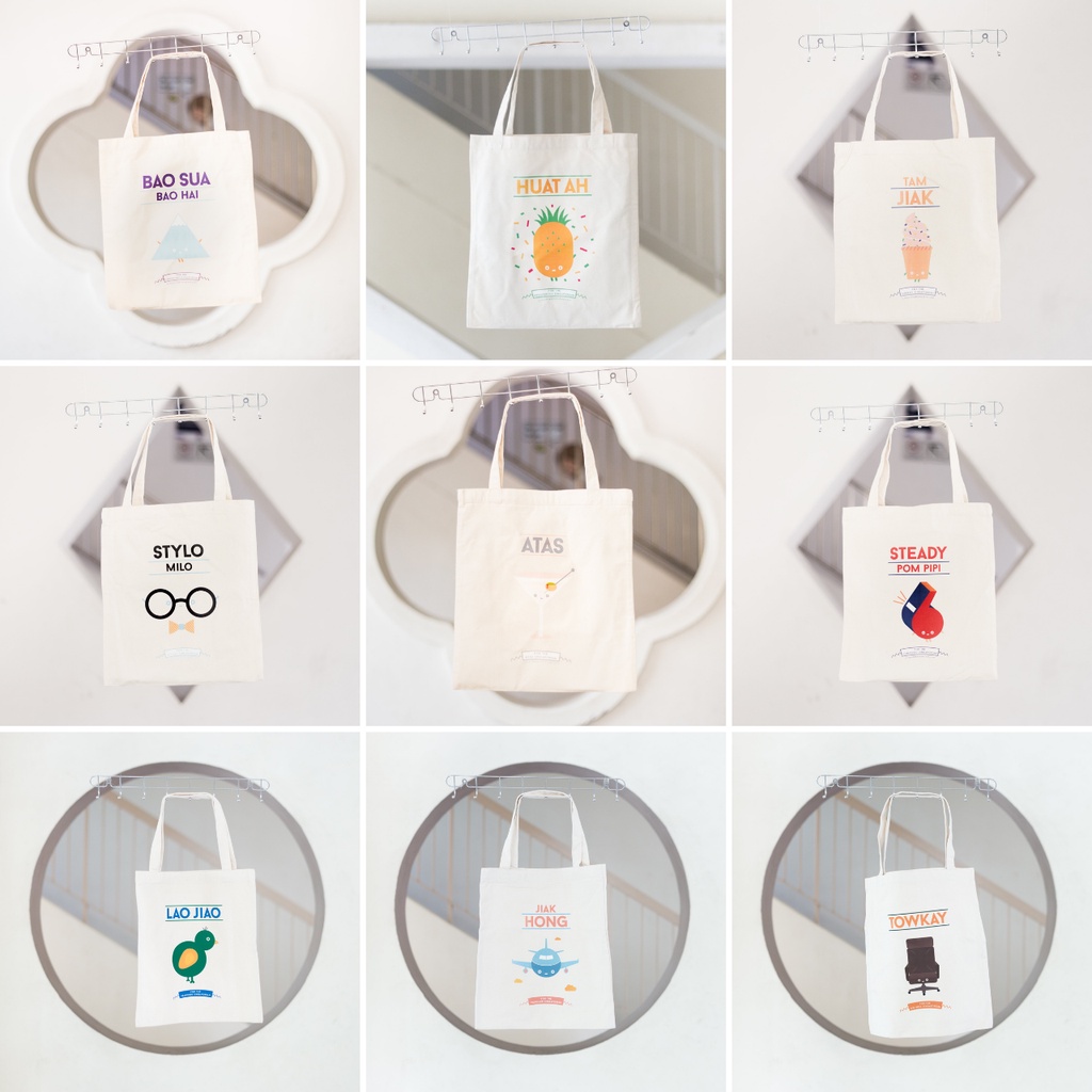 Strangely Singaporean Singlish Tote bag Singapore Gift Souvenir ...