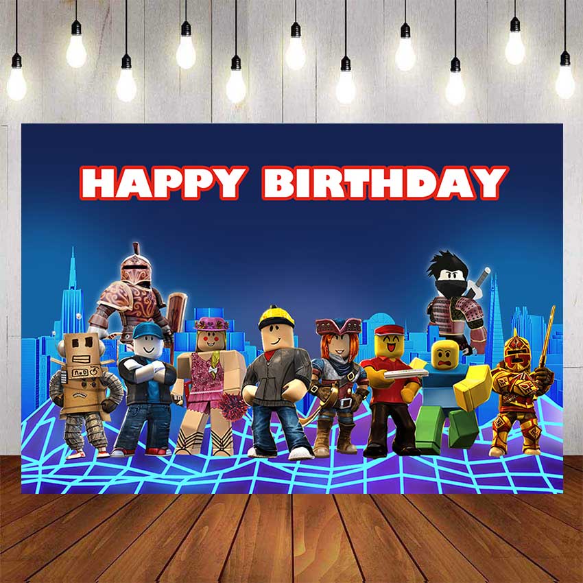 Roblox Birthday Backdrop For Children Photography Baby Shower Kids ...