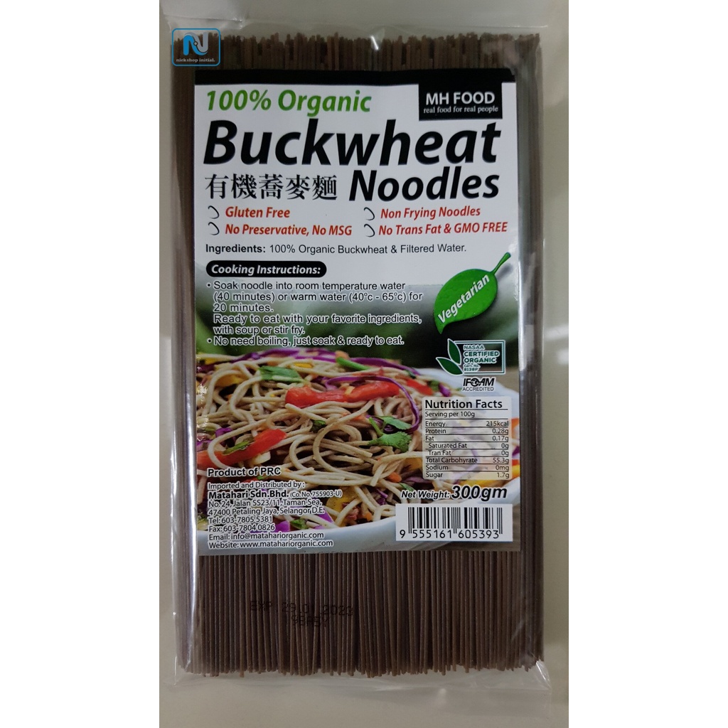 MH Food 100% Organic Buckwheat Noodles (有机荞麦面) 300g | Shopee Singapore