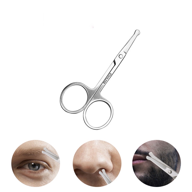 Beauty Round Head Scissors Makeup Safety Eyebrow Trimming Scissors ...
