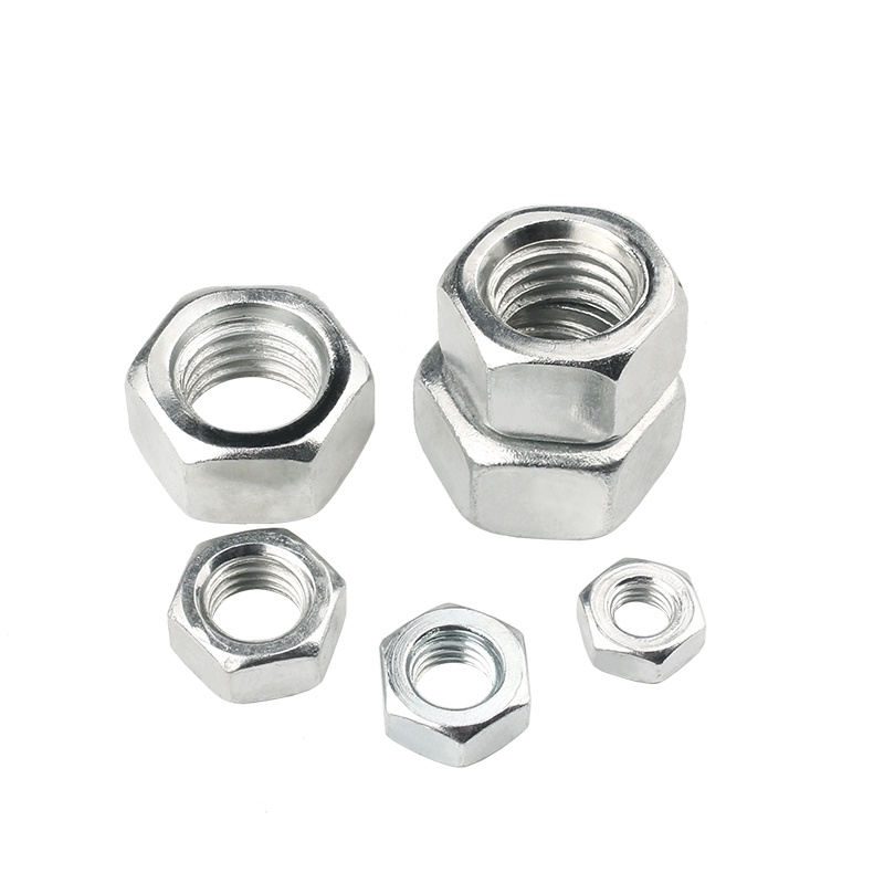 Hex Full Nut Hexagon Nuts - Bright Zinc Plated M3 M4 M5 M6 M8 M10 M12 ...