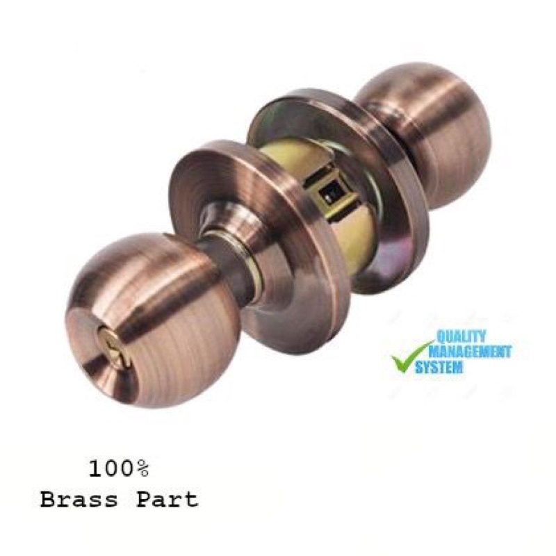 BIG HEAVY DUTY CYLINDRICAL KNOB DOOR LOCK / PINTU LOCK TOMBOL PINTU ...