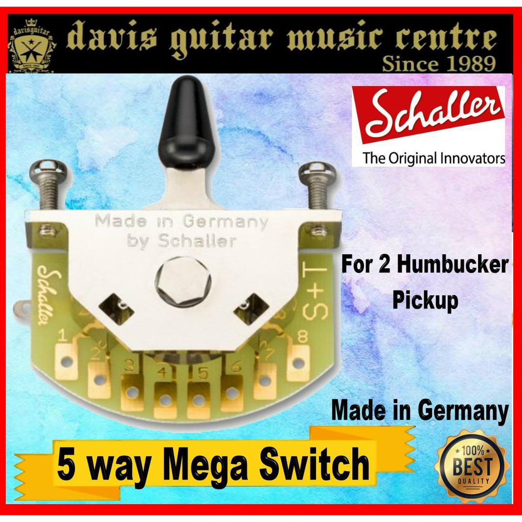Schaller 5 way Mega Guitar Switch Model P for 2 Humbucker pickup (Made ...