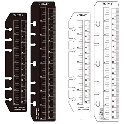 Black/Clear Plastic Measuring Today Ruler Quick Page Finder Page Marker ...