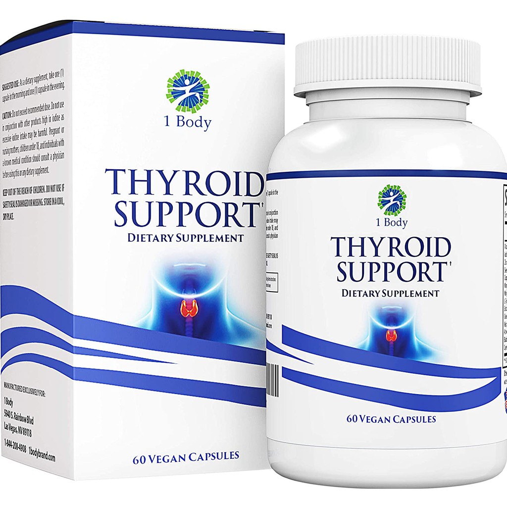 Thyroid Support Supplement with Iodine - Energy & Focus Formula ...