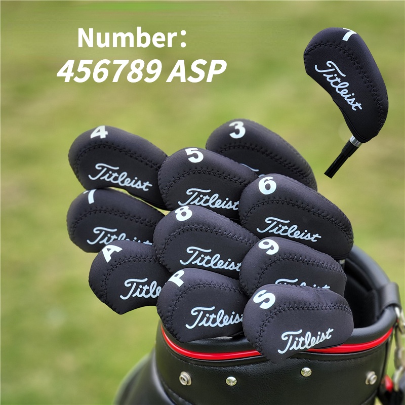 TITLEIST 10pcs set Golf Iron Head Cover New Golf Iron Cover 4 5 6 7 8 9 ...