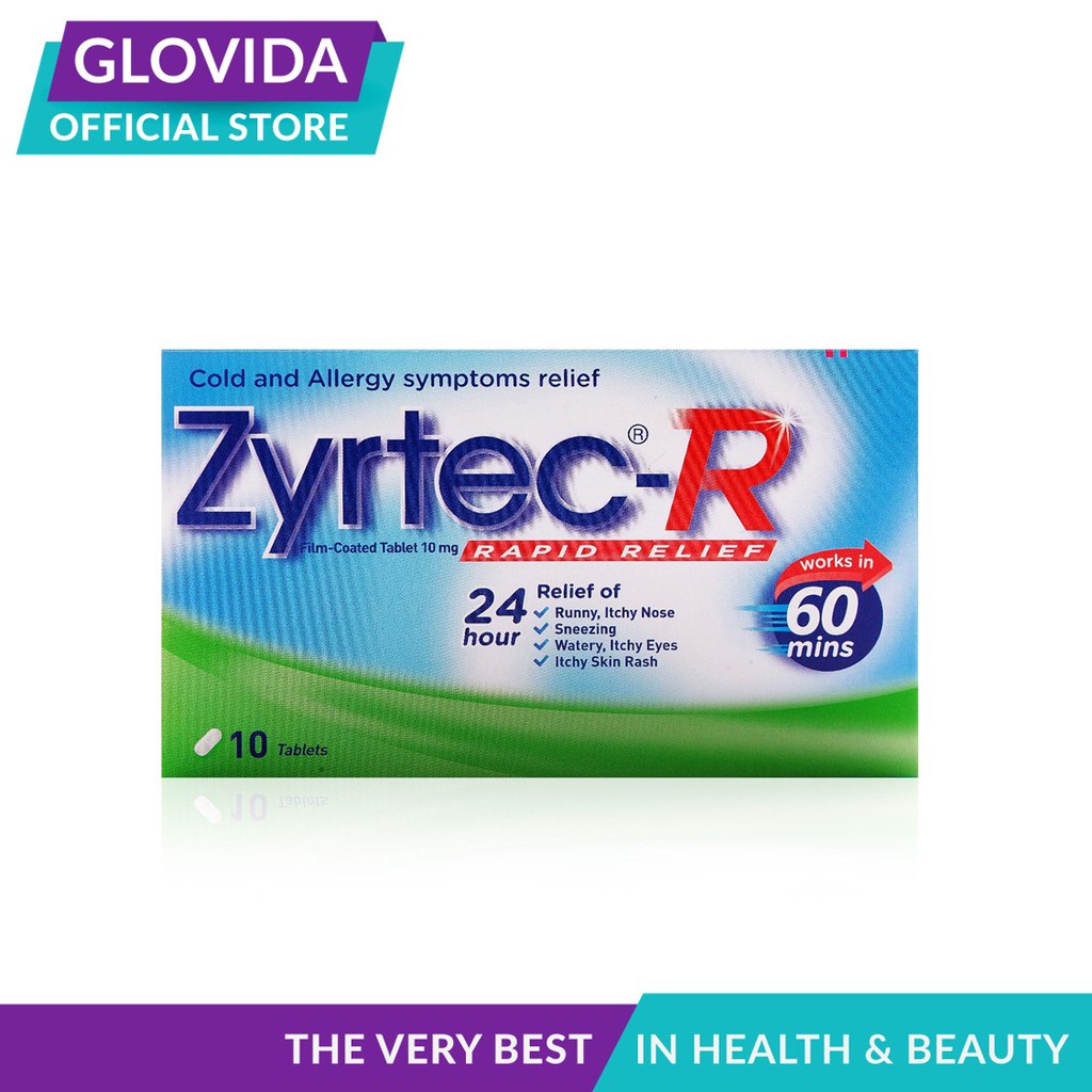 Zyrtec-R Tablets 10mg 10's | Exp: Nov-2028 | Glovida | Shopee Singapore