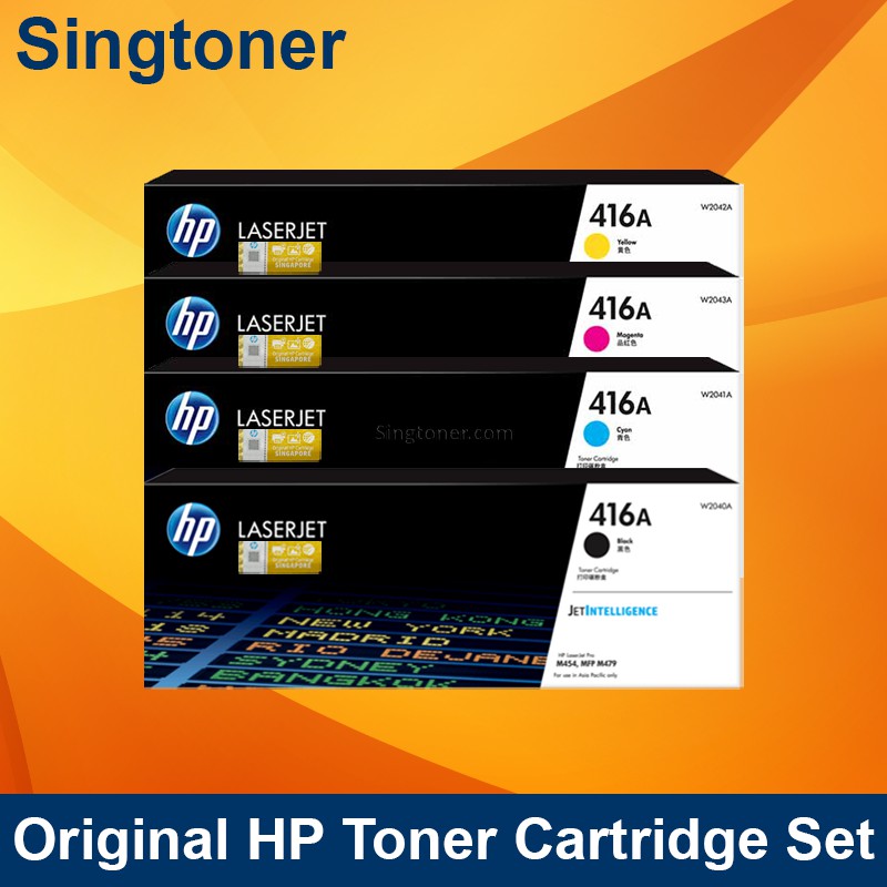 HP 416A Black Cyan Magenta Yellow Original LaserJet Toner Cartridge ...