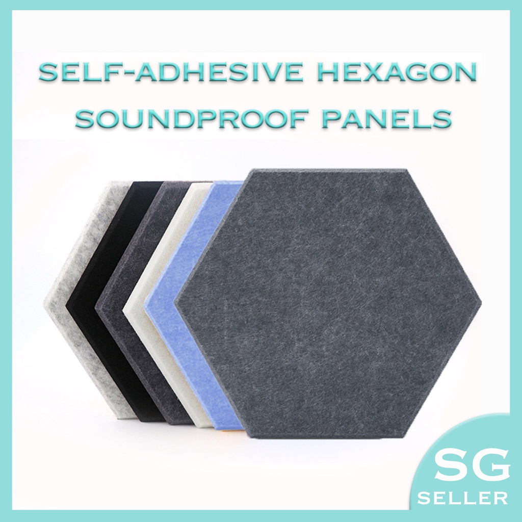 [SG Stock] 1PC Self-adhesive Hexagon Sound Proof Foam Panel Acoustic ...