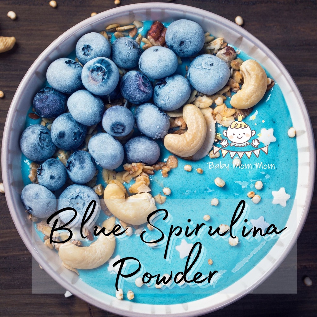100% Organic Blue Spirulina Powder 蓝色螺旋藻粉 Superfood Edible Blue Algae ...