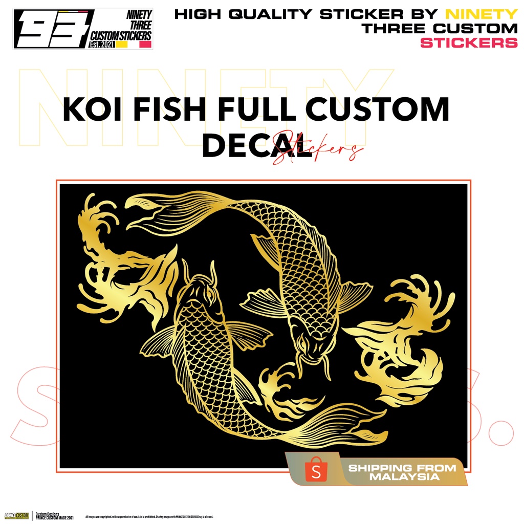 KOI FISH FULL CUSTOM DECAL STICKERS | Shopee Singapore