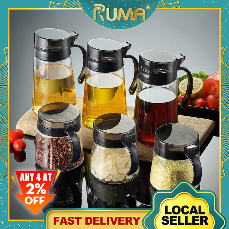 RUMA Glass Oil Dispenser Leakproof Spice Bottle Soy Sauce Bottle Oil ...