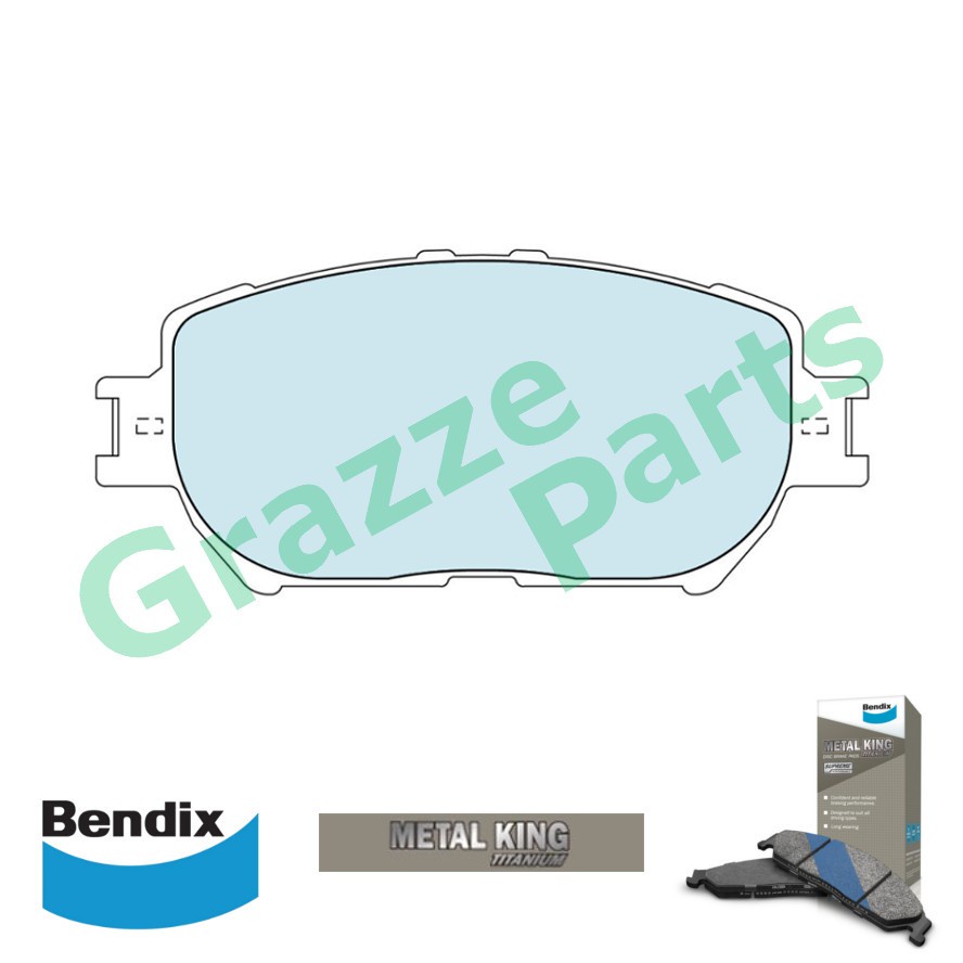 Bendix Metal King Titanium Disc Brake Pad Front DB1462 - Toyota Camry ACV30 ACV31 2.0 2.4 Wish ...