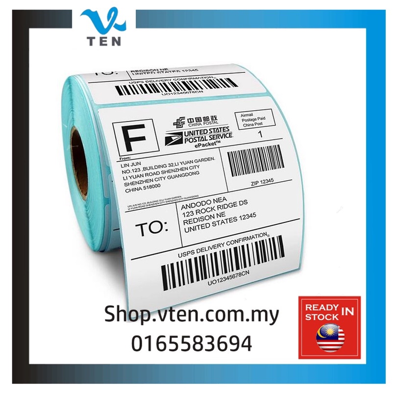Shopee Air WayBill A6 Thermal Barcode Label Sticker 100X150mm Air Way ...