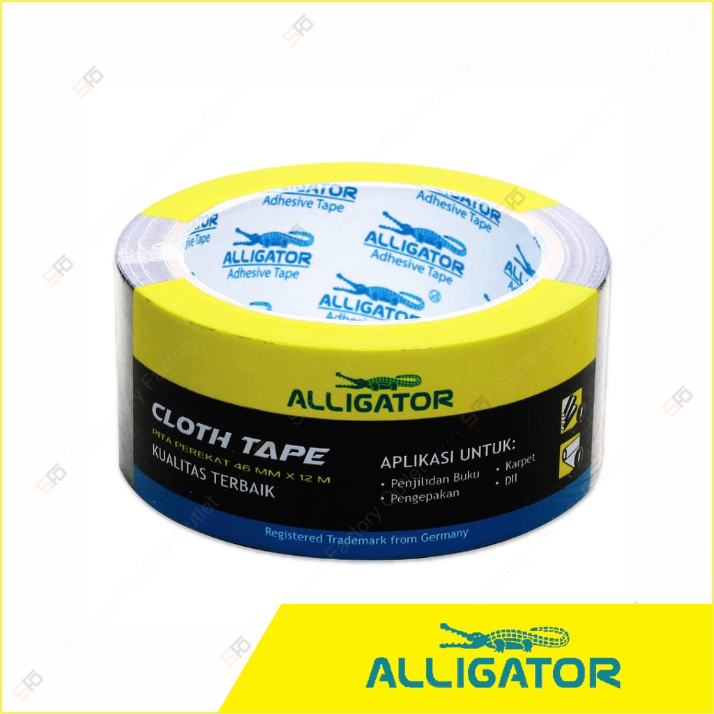 HITAM Alligator Black Cloth Tape 36mm x 12m (Cloth Tape) | Shopee Singapore