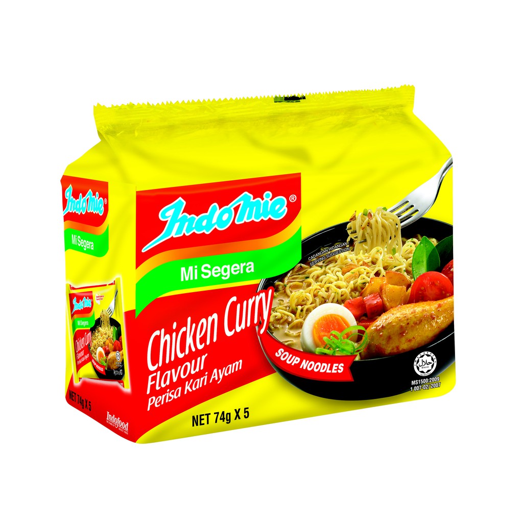 Indomie Soup Noodles Chicken Curry Flavour 74gm X 5 | Shopee Singapore