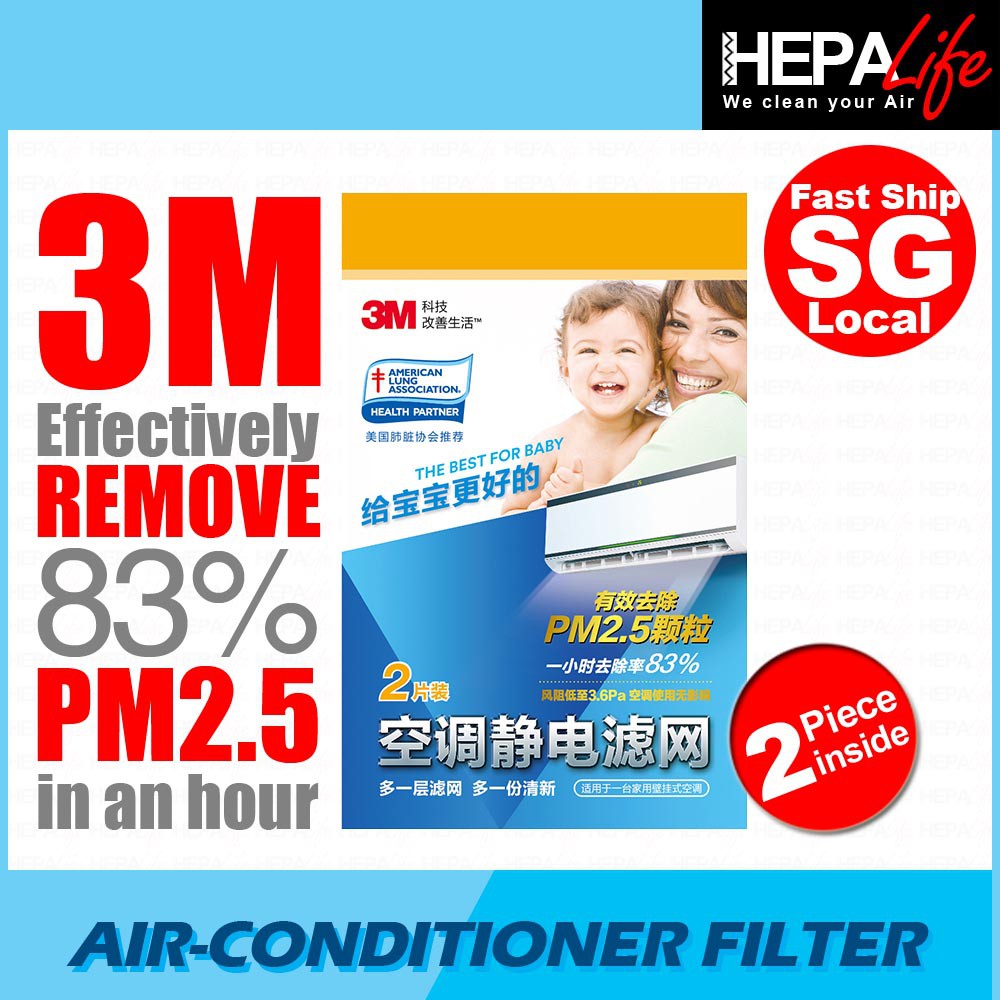3M Air Con Filter Aircon Purifier Air-conditioner Filter | Shopee Singapore