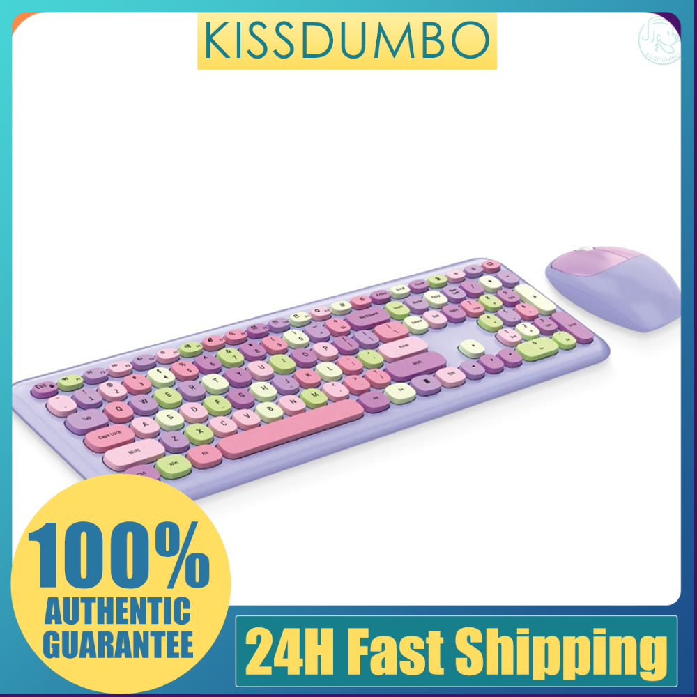 Mofii 666 Keyboard Mouse Combo Wireless 2 4g Mixed Color 110 Key Keyboard Mouse Set With Round
