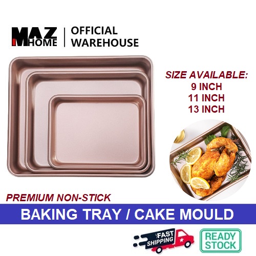 Premium Deepen Thicken Rectangular Cake Mould Non-stick Baking Tray ...