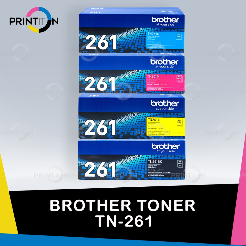 [ORIGINAL] Brother Toner TN-261 TN 261 Black & Color / DR-261CL DR 261 ...