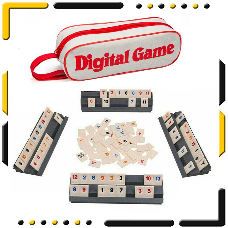 Rummikub Board Game 106 Tiles Family Traveling Portable Israel Mahjong ...