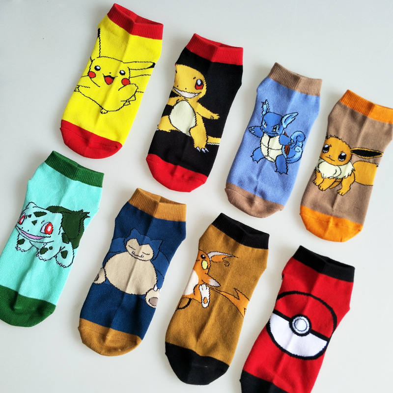 Pokemon Pikachu socks Charmander Snorlax Bulbasaur Summer cartoon ...
