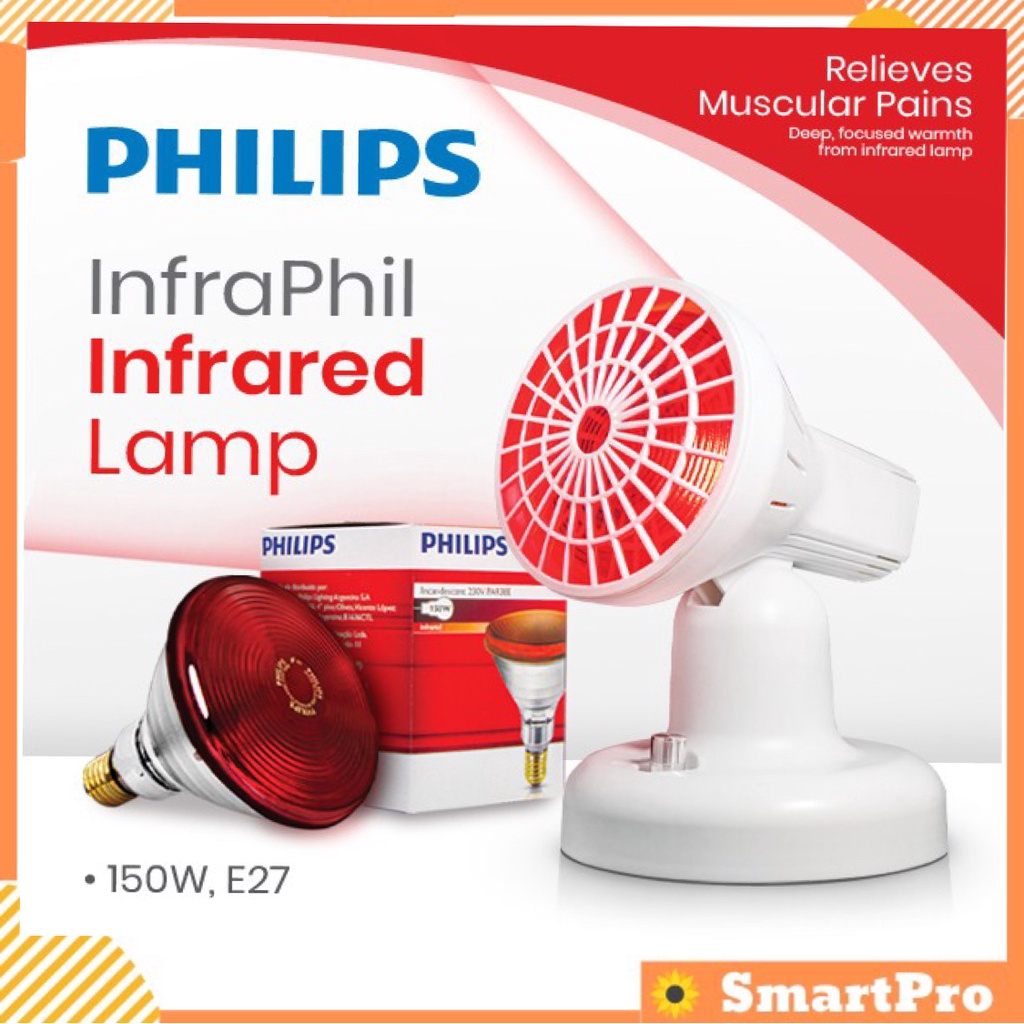 (Whole Set) Philips Infrared Bulb Heating Light Physiotherapy Lamp ...